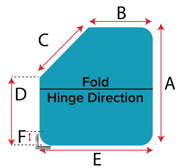 1 Cut Corner 3 Radius Corners B - Low Cost Spa Covers